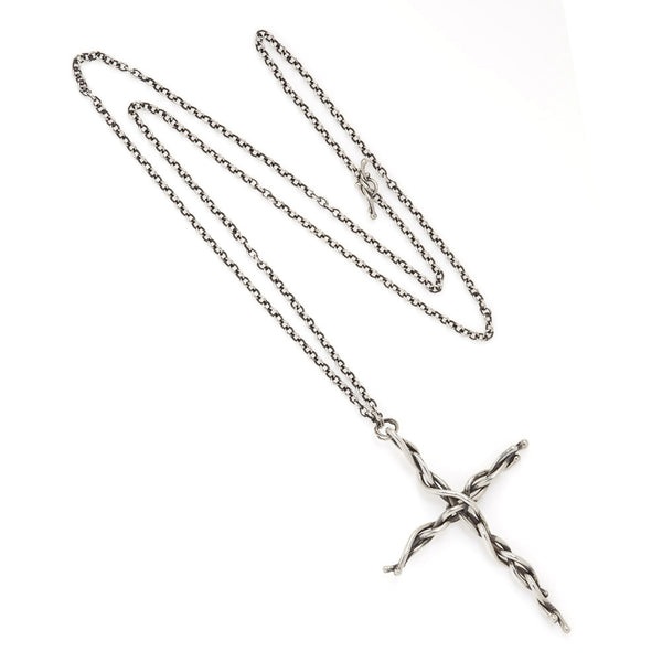 Sterling large vine cross pendant – Dean Harris Inc.
